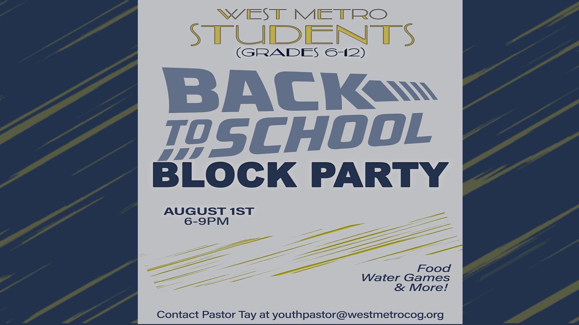 Students Back to School Block Party – West Metro Church of God